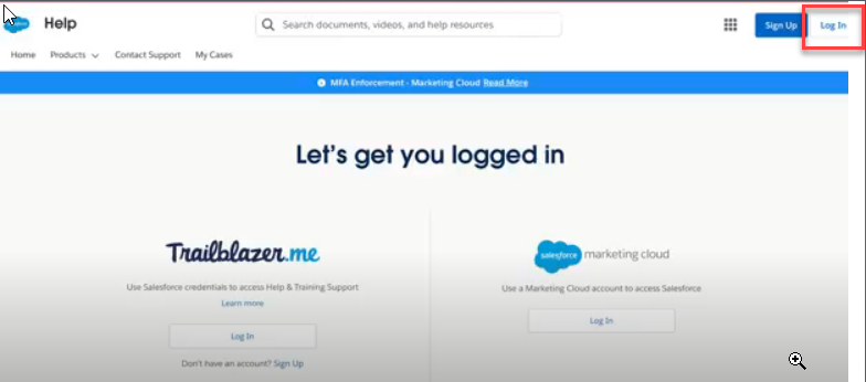 Confusing help site "Log in" button | IdeaExchange
