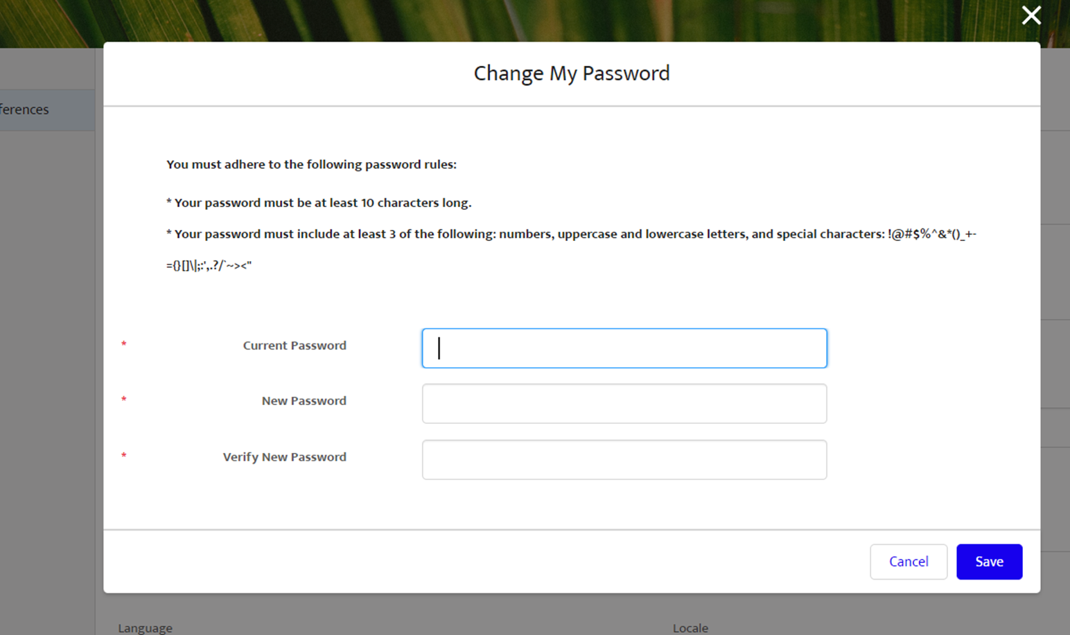 Improve Change Password Special Characters Accessibility | IdeaExchange