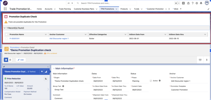Basic Promotion Overlap functionality at Promotion tab | IdeaExchange