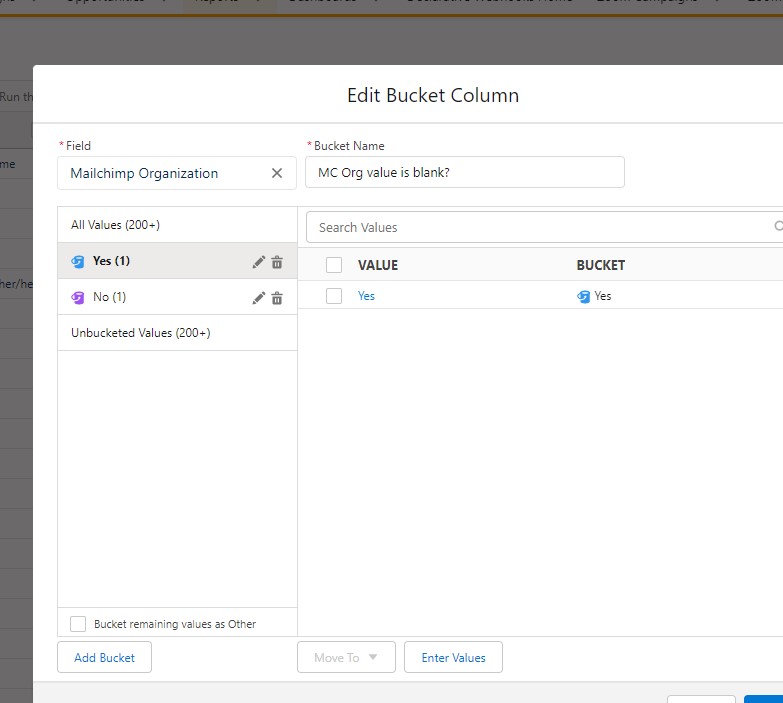 Use row level formula as the bucket column field - reports | IdeaExchange