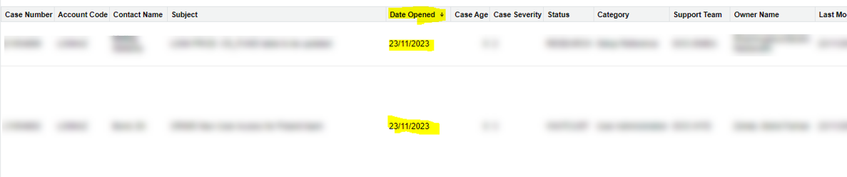 Lightning Case List View Date/Time Opened shows as Date Opened in ...